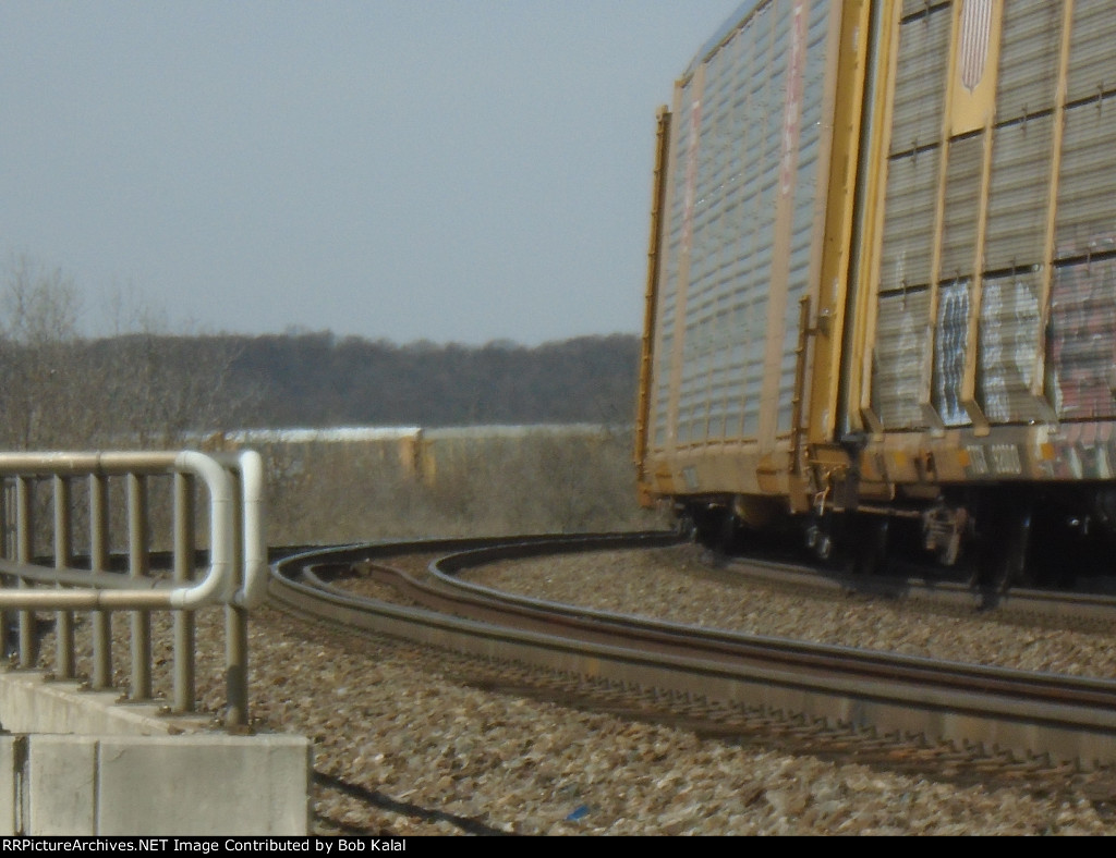North Bound NS 8447 Double Stack Train Snaking its Way thru Town